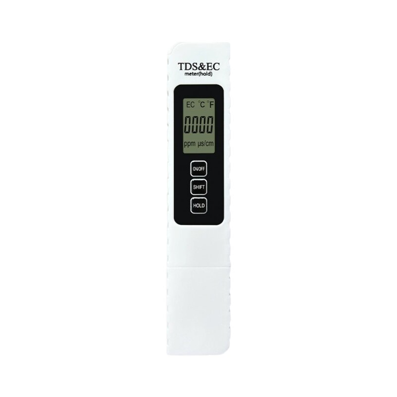 Портативный анализатор воды с диапазоном 0-9990 ppm/9999 μS/cm и эргономичным корпусом