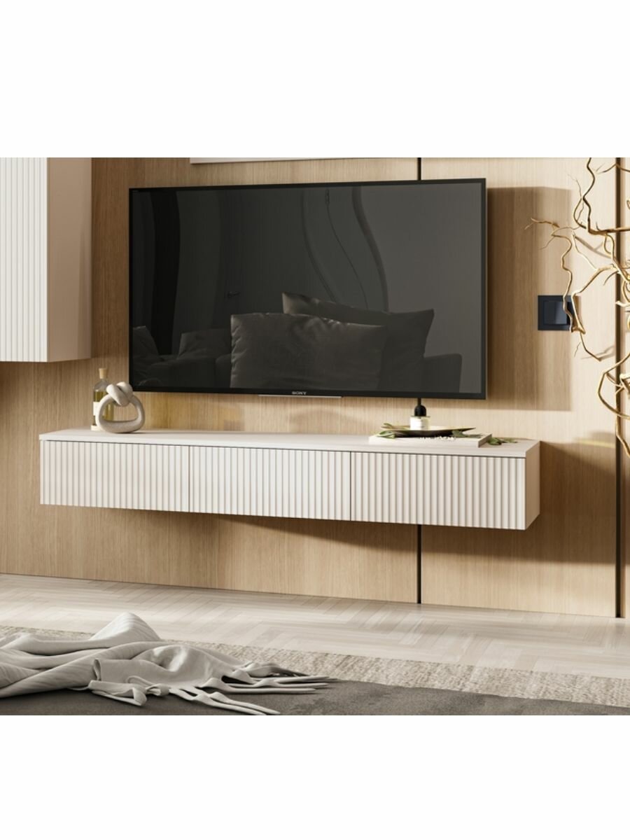 Полка косметическая Оскар 1502х220х350 Кашемир, с выдвижными ящиками, МИФ