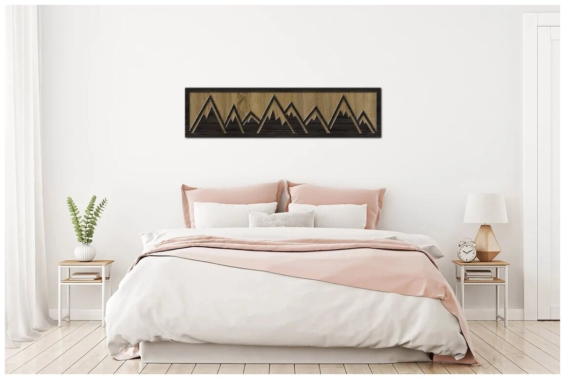 Панно/декор из дерева на стену Вечные горы