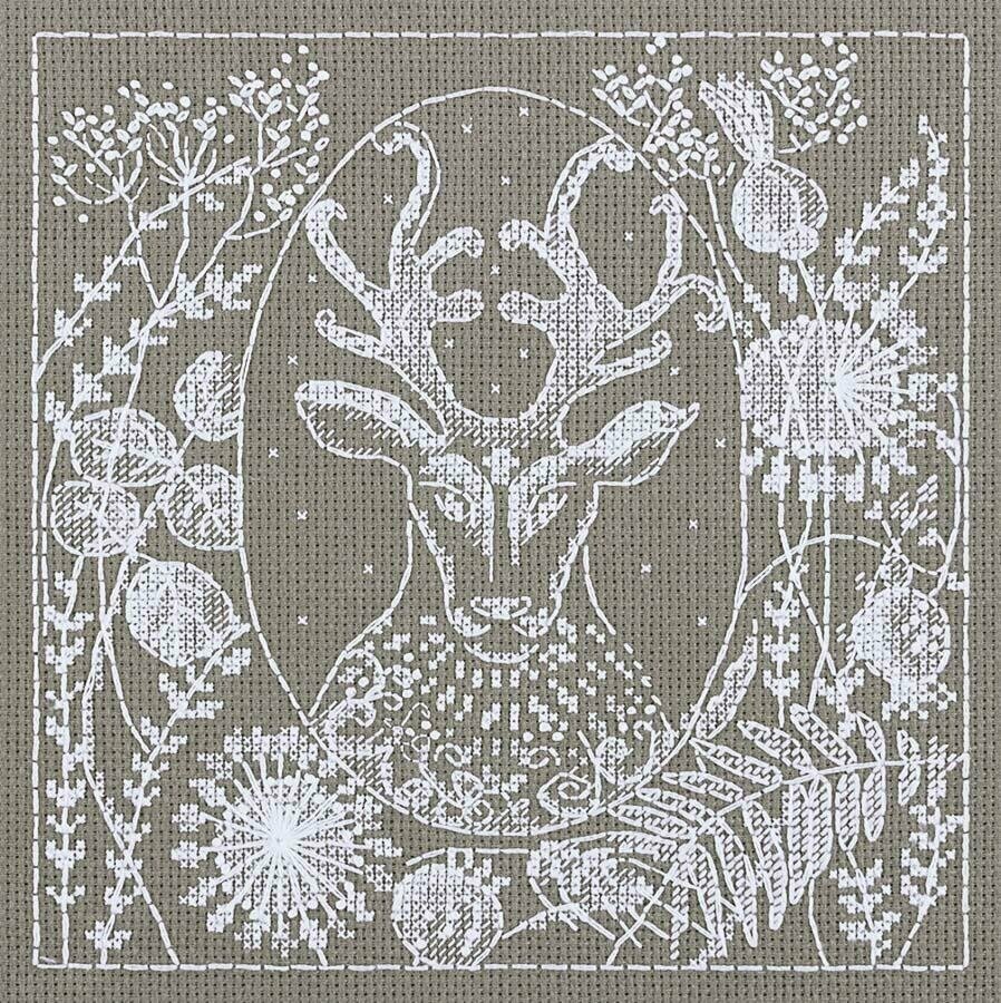 Набор для вышивания PANNA J-1944 "Белое кружево. Олень"