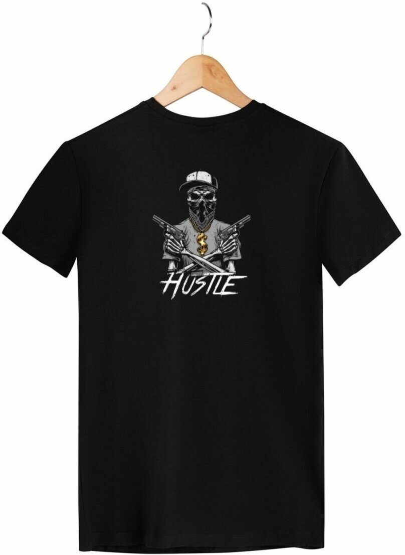 Футболка Скелет Гангстер Хастле Hustle Оружие