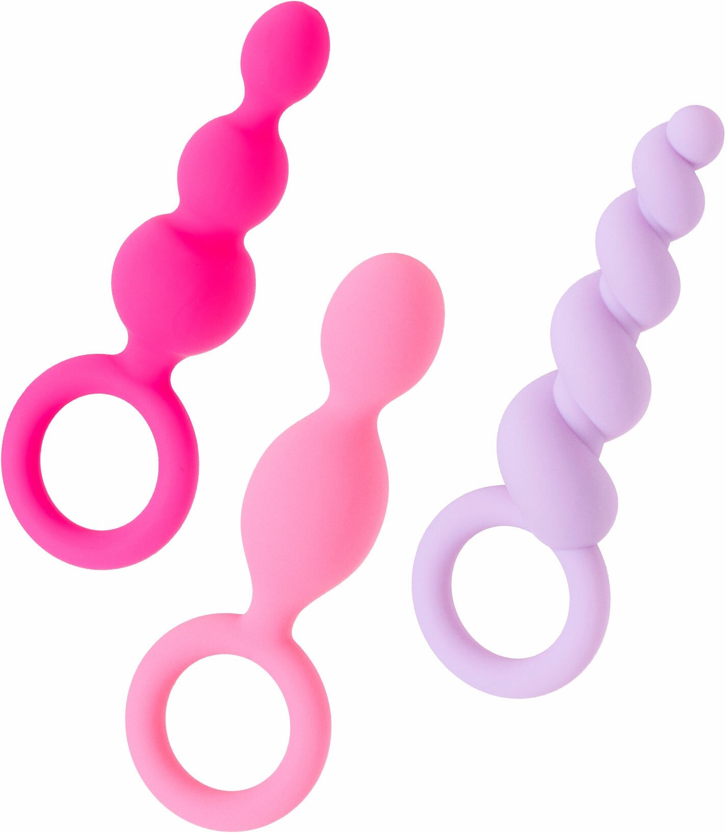 Набор анальных плагов Satisfyer Plugs Silicone, разноцветные