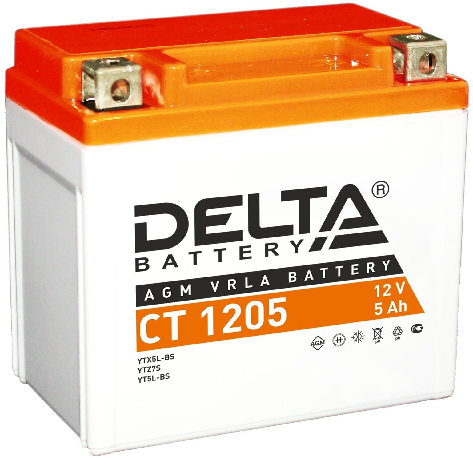 Мото аккумулятор DELTA CT1205