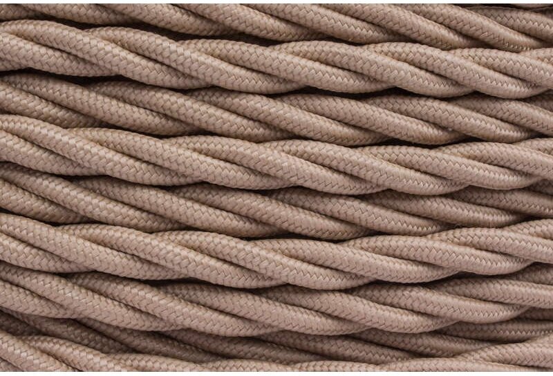 Провод ретро 2х1.5 матов. капучино (уп.50м), BIRONI B1-424-716-50 (1 упак)