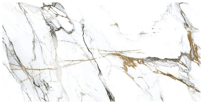 Керамогранит Geotiles 75х150 Geo Oikos Gold 75х150 см белый глянцевая