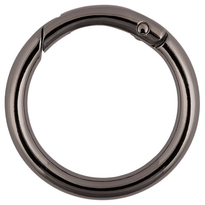 Gamma GH-232-EL07 Карабин-кольцо для сумок металл d 32 мм №02 под черный никель фурнитура