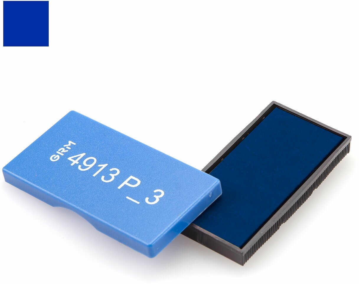 Сменная штемпельная подушка GRM 4913 P3, синяя