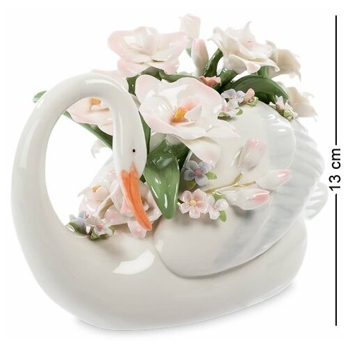 Фигурка Лебедь с цветами (Pavone) CMS-10/32 113-106043