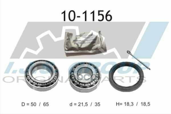 К-кт подшипника ступицы! передней Hyundai H100 93>, Mitsubishi L200/L300 86> IJS арт. 101156