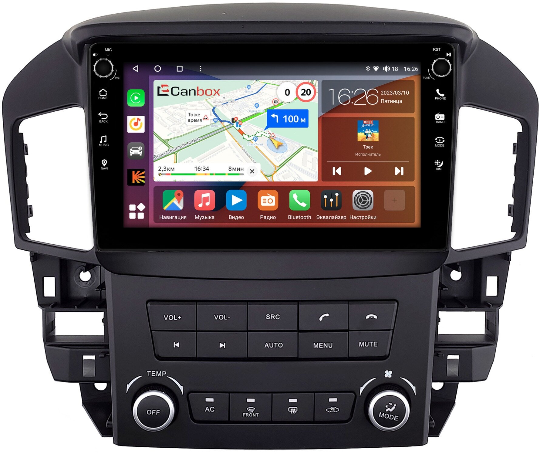 Штатная магнитола Canbox H-Line 7802-9221 Lexus RX 300 1997-2003 Android 10 (4G-SIM, 4/32, DSP, IPS) С крутилками