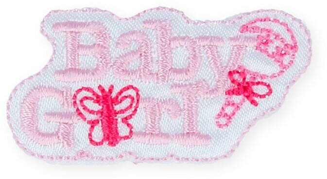 Annet на клеевой основе №5 5-858C Baby Girl розовый 4.8х2.5 см декоративная наклейка
