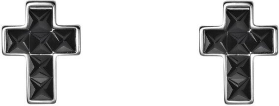 Серьги пусеты, кристаллы Swarovski