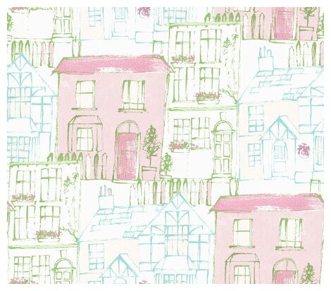 Обои детские флизелиновые Jelly Beans/Желейные конфеты JB80202 дома, здания