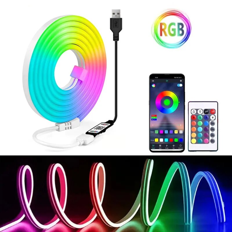 Умная RGB LED-лента Bluetooth для ТВ Bluetooth Remote, 5m