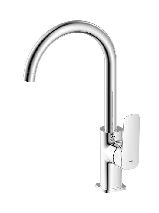 Смеситель для кухни IDDIS Сайн (Sign) SIGSB00i05 с поворотным изливом, хром, глянцевый, однорычажный, латунный, с керамическим картриджем