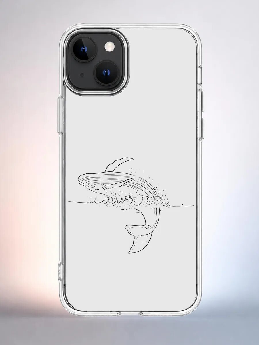 Чехол iPhone 14 кит горбатый силиконовый