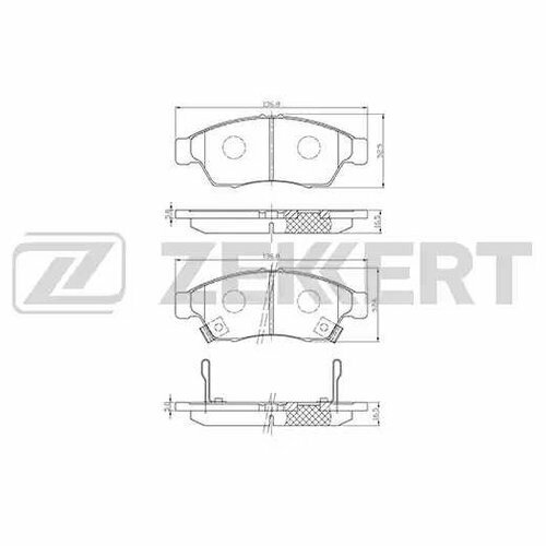 Колодки тормозные ZEKKERT bs1139 для Suzuki Liana