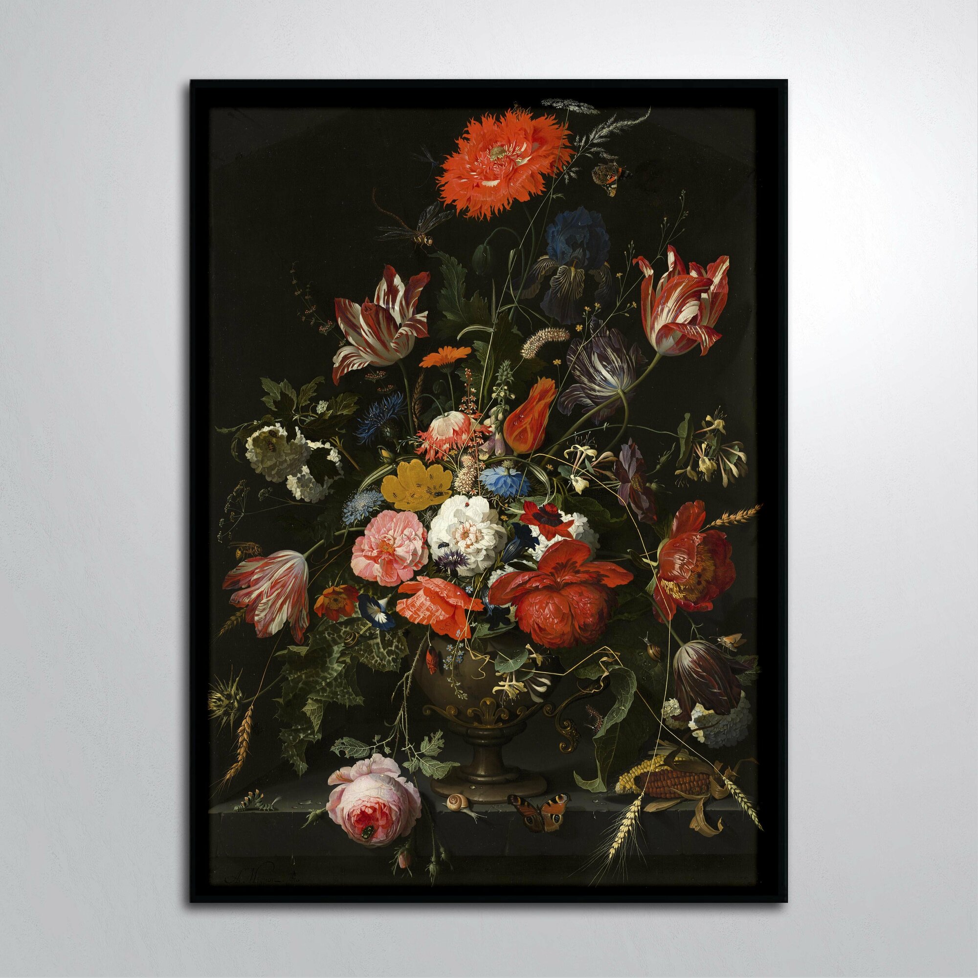 Постер в раме/Постер для интерьера/Плакат интерьерный Картина Живопись Цветы Натюрморт