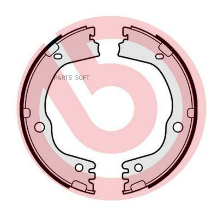 BREMBO Колодки торм. бараб. ручн. торм.[190x26]