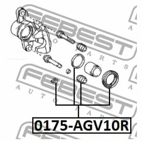 Ремкомплект тормозного суппорта Febest 0175AGV10R для Toyota Venza
