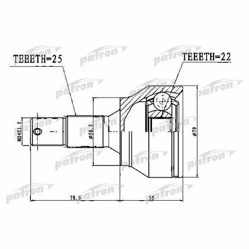 ШРУС Patron PCV1765 для Citroen C3 Picasso