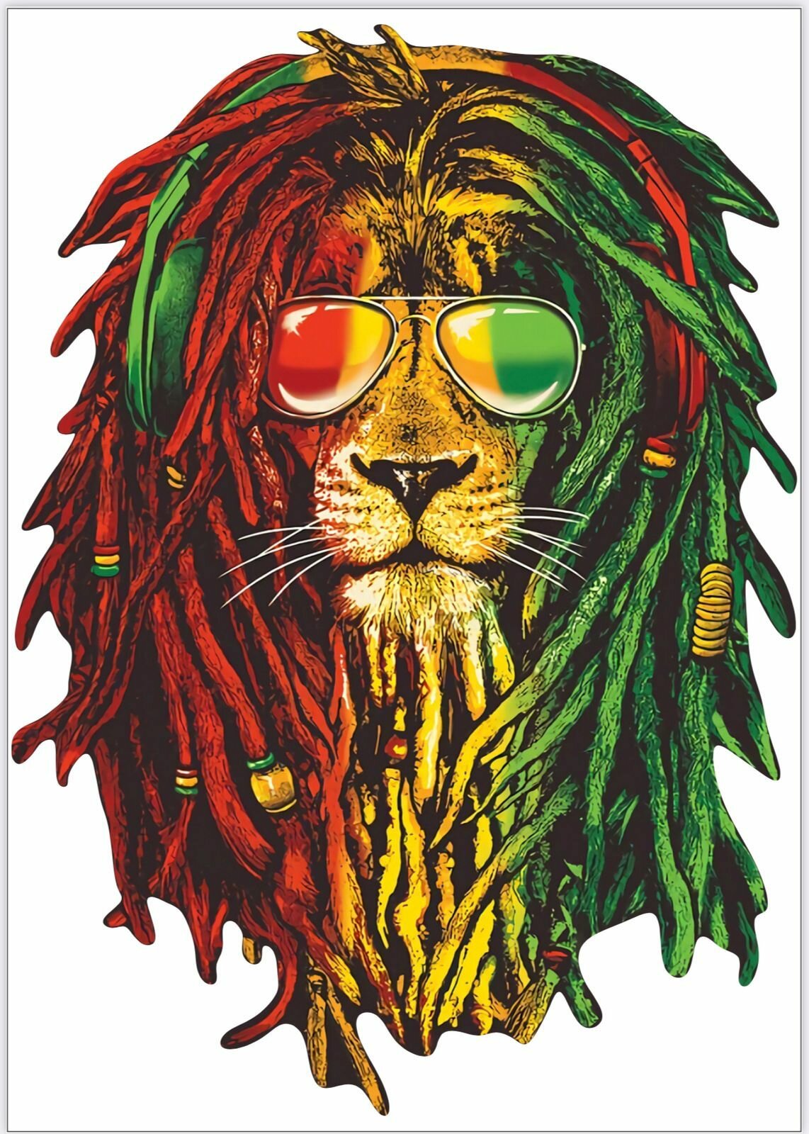 Пазлы из дерева "Колоритный лев", в шкатулке размером 14х14см, Mikay