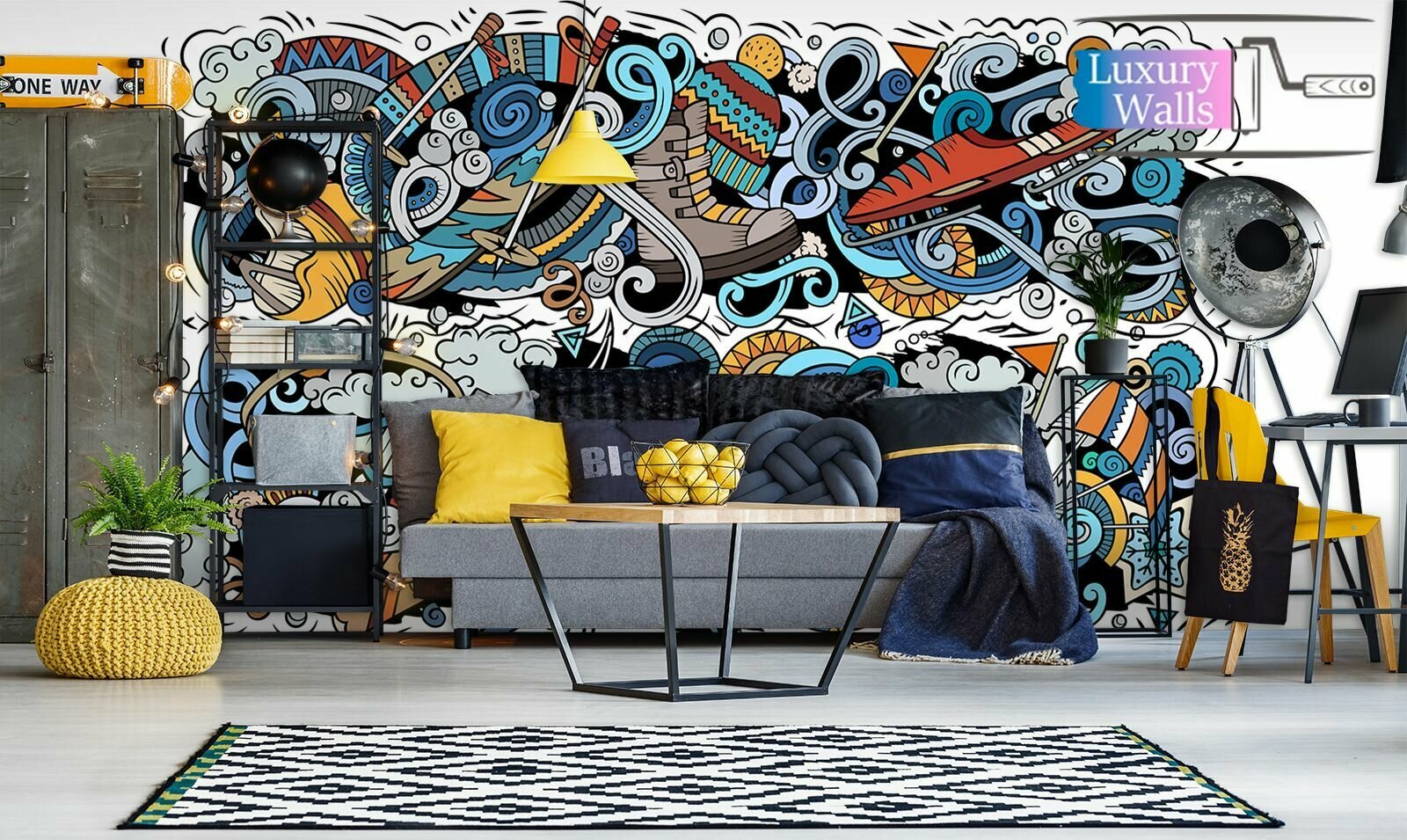 Фотообои на стену флизелиновые 3d детские Граффити 600x270 Luxury Walls AM14306