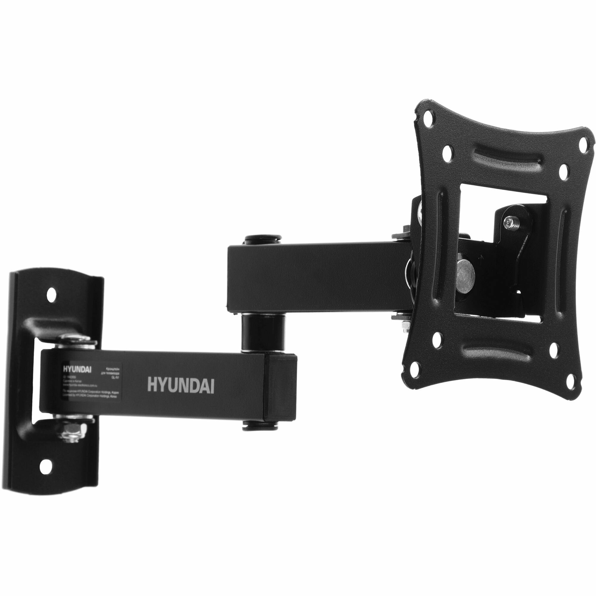 Кронштейн для телевизора Hyundai GL-N1, 10-27", настенный, поворотно-выдвижной и наклонный, черный (hma27fs315bk71)
