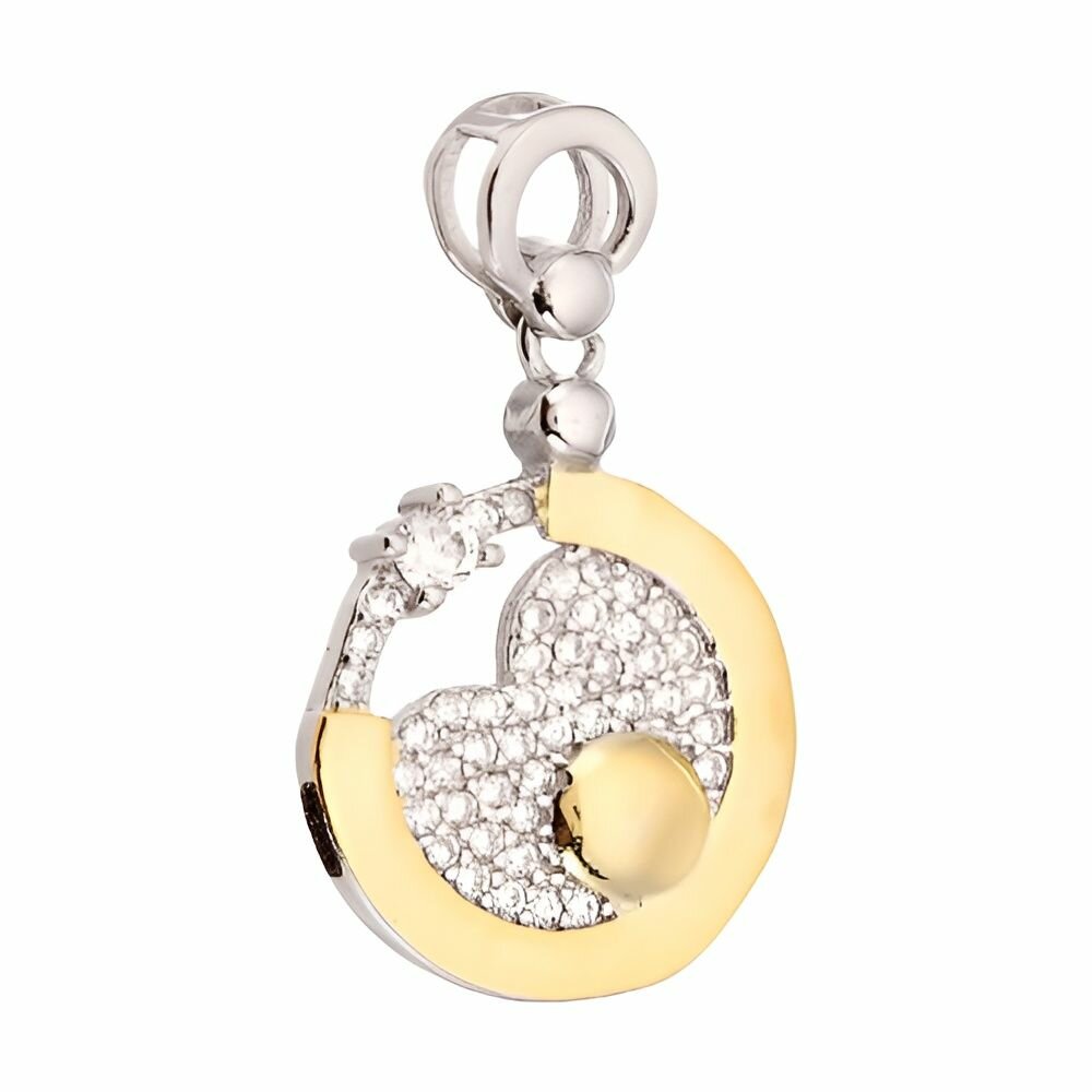 Подвеска, серебро, 925 проба, родирование, фианит