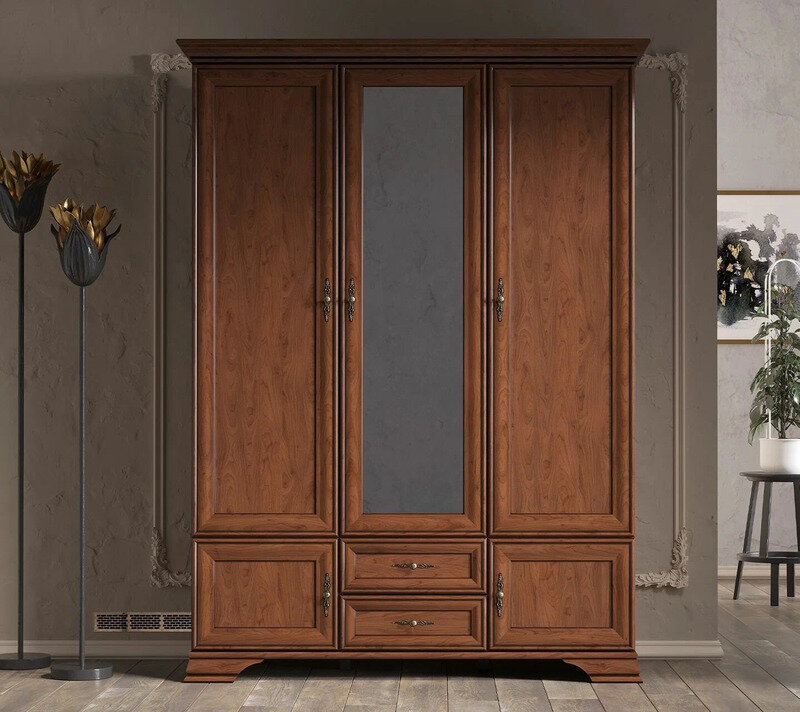 Шкаф БРВ мебель KENTAKI SZF5D2S Каштан