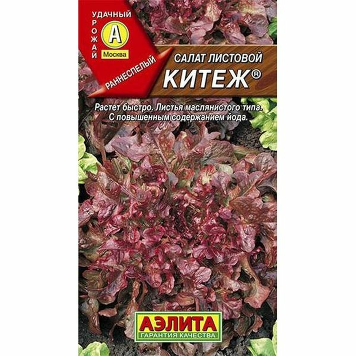 Семена Салат Китеж, листовой, Аэлита, 1 пачка - 0.5г семян