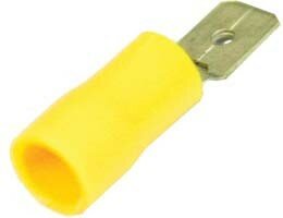 MDD5,5-250 Штекер плоский 6.3x0.8 желтый 4 мм2(100 штук)