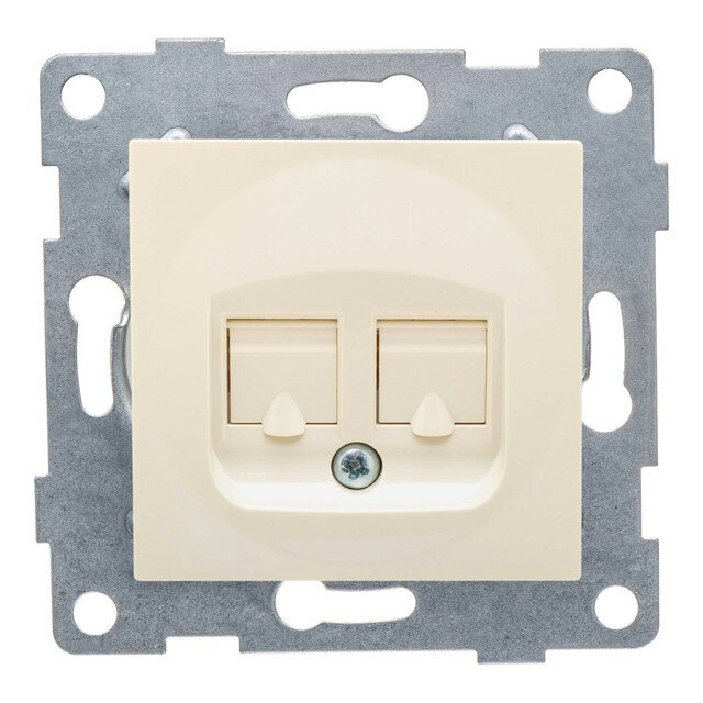 Розетка компьютерная GUSI Ugra RJ45 одинарная бежевый