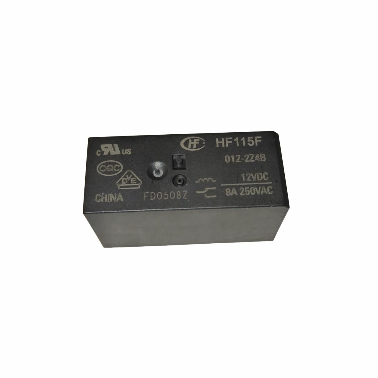 Реле HF115F/012-2Z4B, 8 А, 12 В, 2FormC (две контактных группы-два направления)