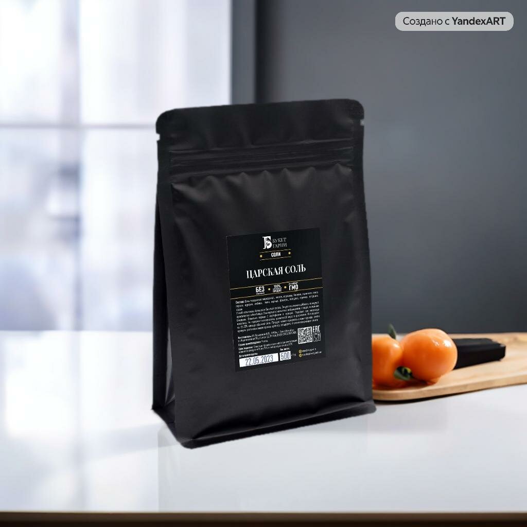Царская соль - Авторская соль с пряностями и специями Букет Гарни, дой-пак, 500 гр.