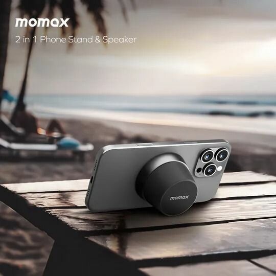 Беспроводная колонка с Magsefe Momax 1-Vibe Go Magnetic Wireless Speaker - Black
