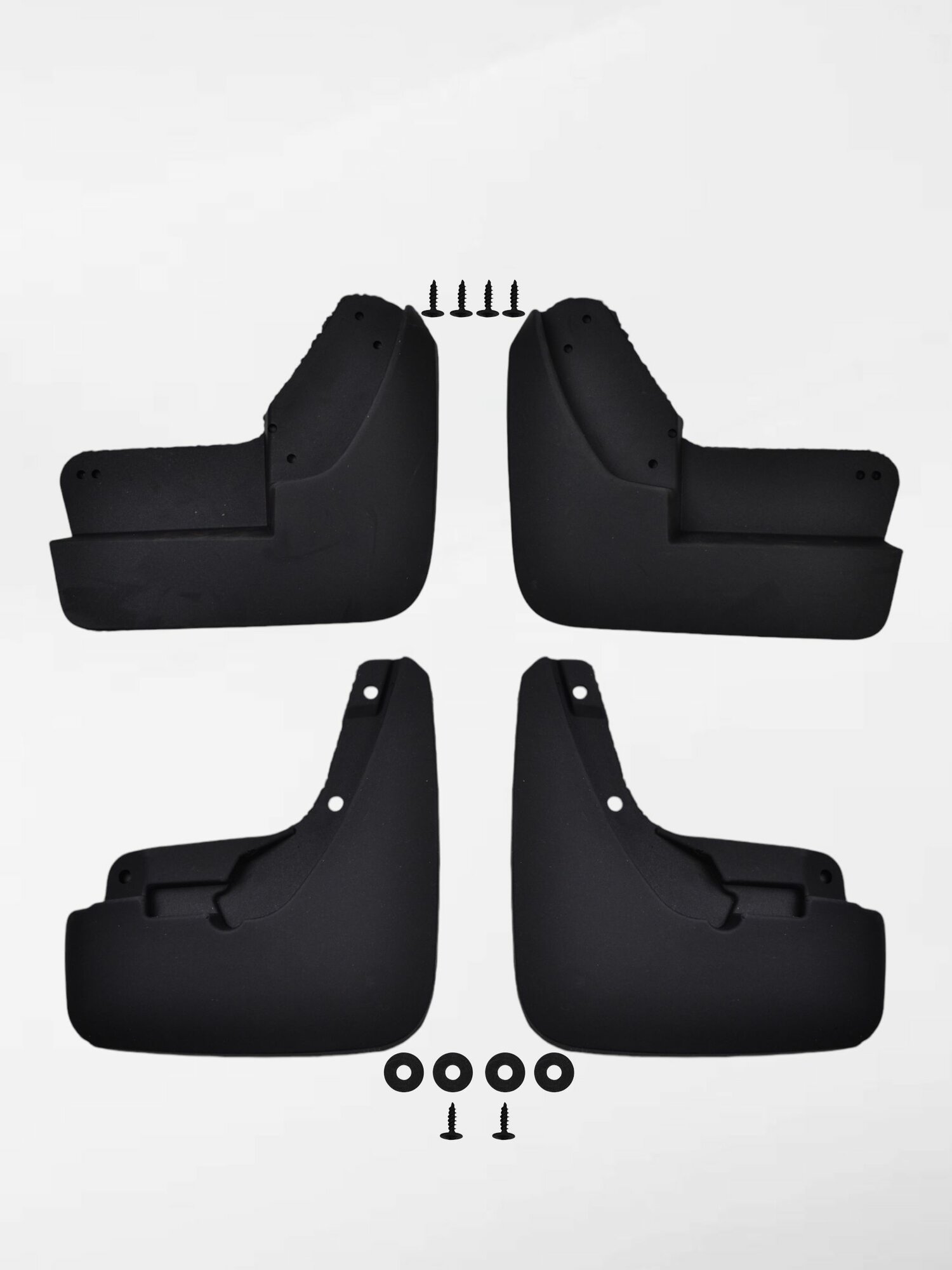 Брызговики для Лада Веста Кросс, Веста SW Кросс передние и задние комплект из 4 шт увеличенные