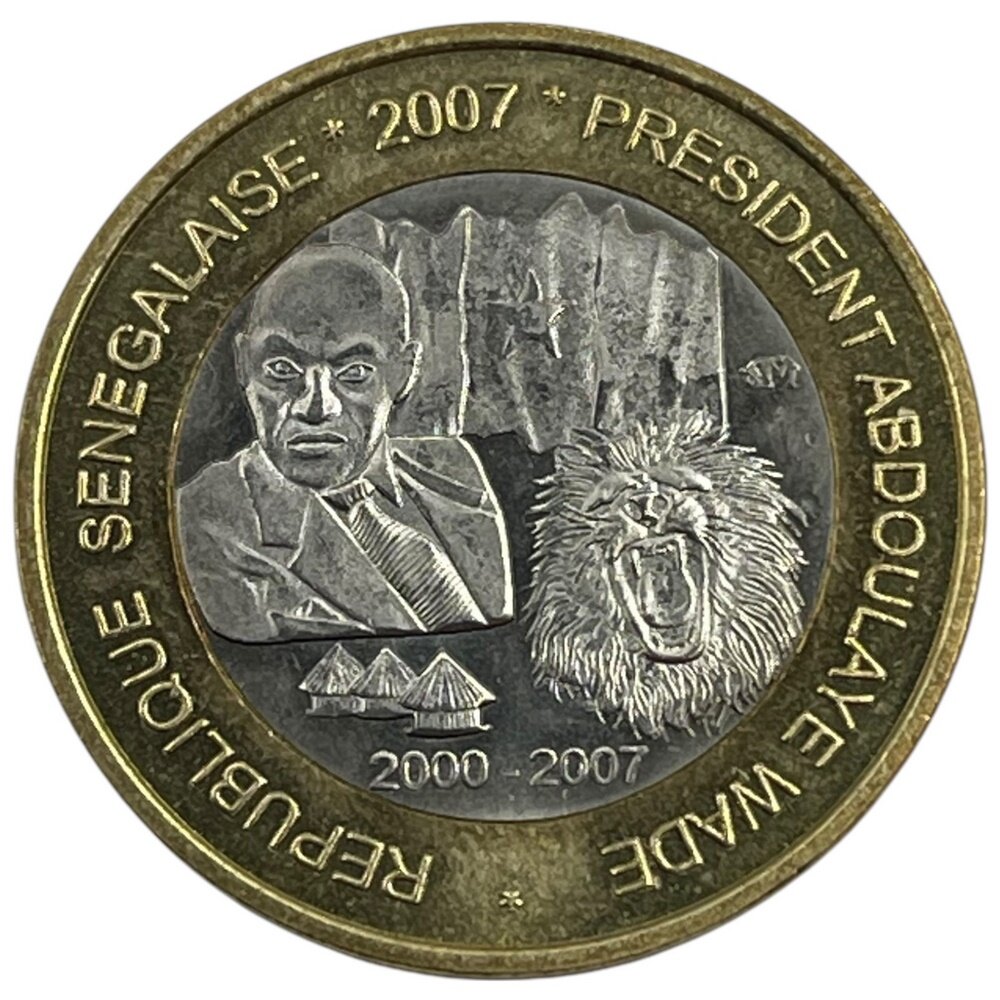 Сенегал 6000 франков (4 африки) 2007 г. (Президент Абдулай Вад)