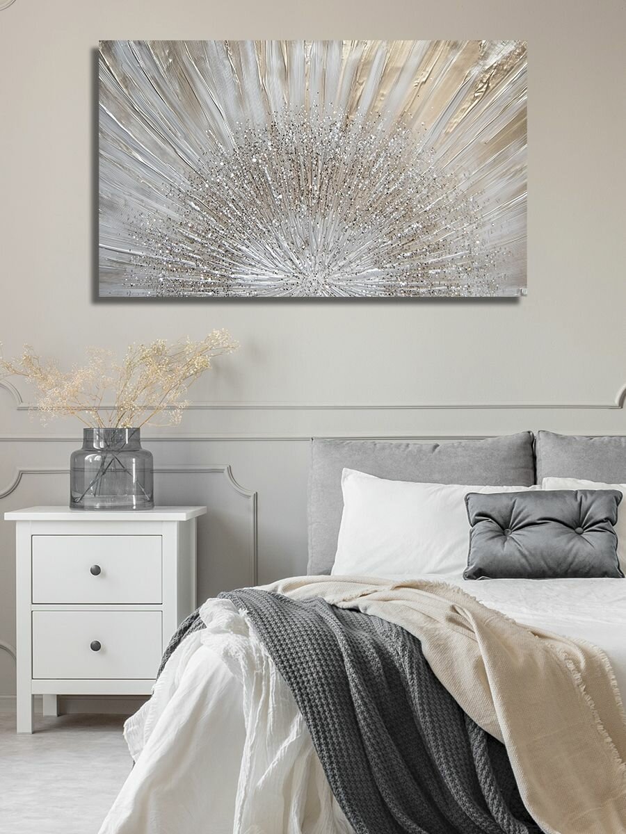 Картина на холсте LOFTime 60Х100 солнце абстракция сер К-889-60100