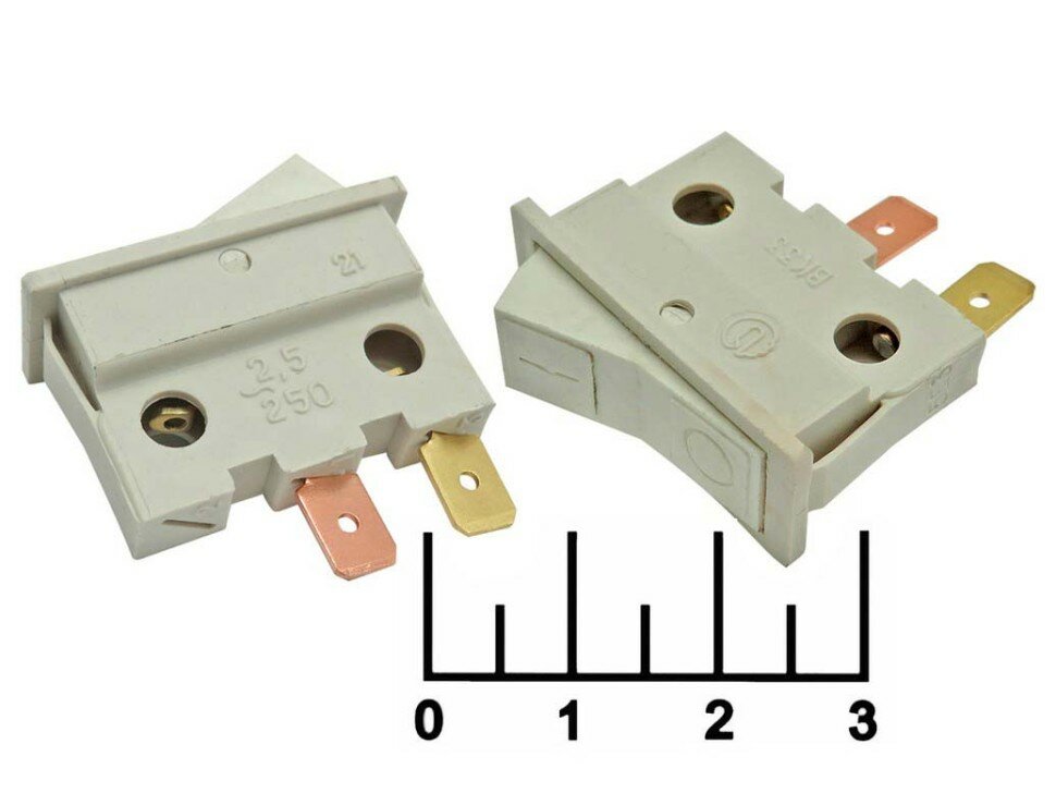 Выключатель 250/2.5 250V 2.5A ВК-33 серый 2 контакта Б15 (В10181-20) (55C)