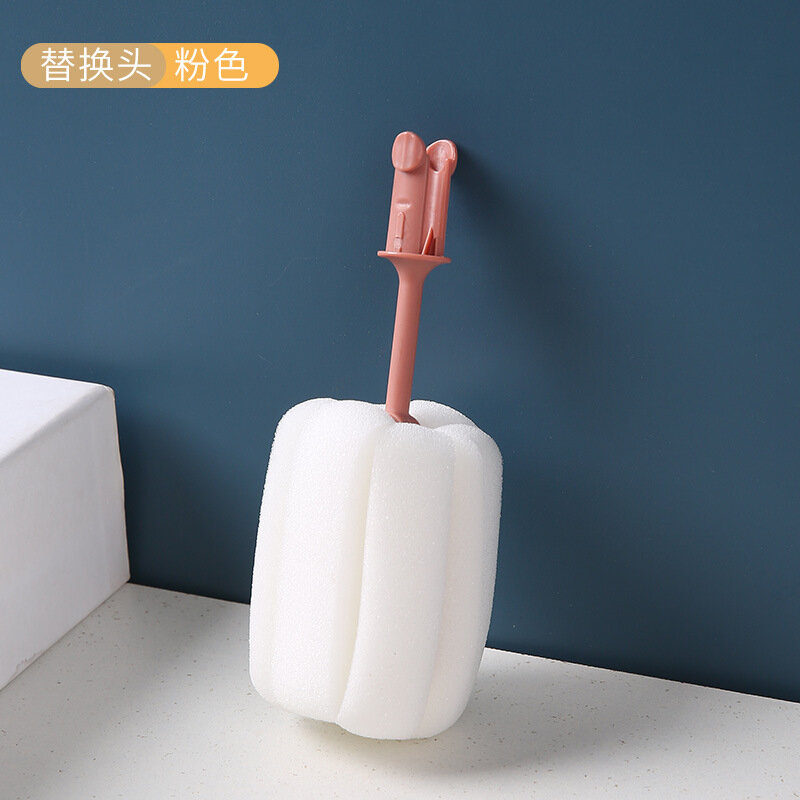 Оптовая продажа длинной ручки губки для чашек, съемная щетка для удаления пятен, чистящая щетка для домашнего использования, впитывающая щетка для стеклянных чашек, без мертвых углов, щетка для детских бутылочек