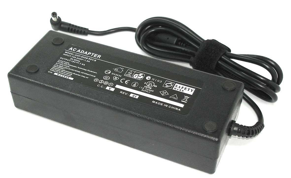 Блок питания / сетевой адаптер / зарядка / 150W-ACI005 / Z2650G для ноутбуков Acer Aspire 9800, 9920, 1520, 9810, 1670, 1800 TravelMate 2100 19V 7.9A 5.5x2.5 тип VB