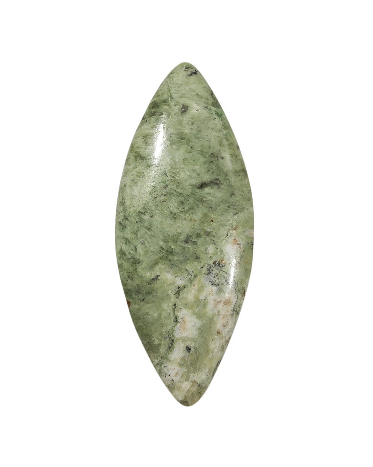 Кабошон Хромдиопсид, размер: 63х25х5 мм, натуральный минерал.