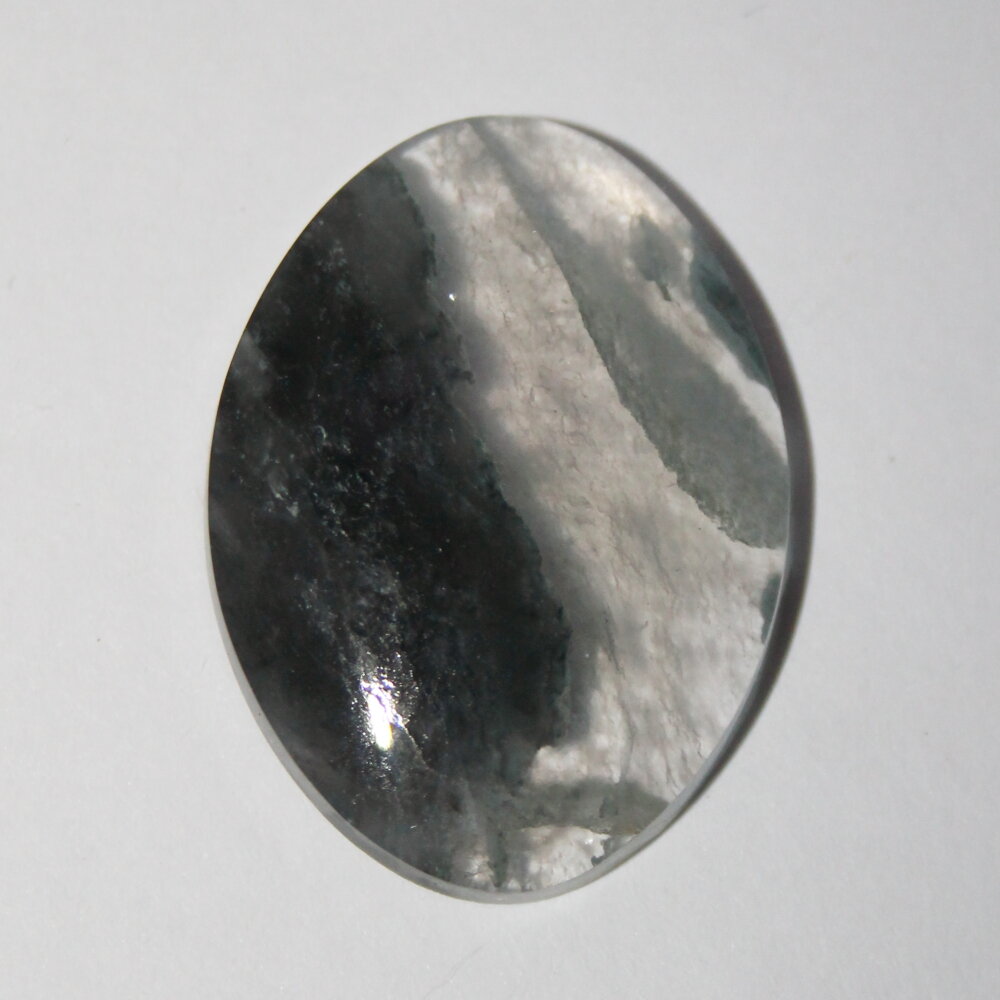 Льдистый кварц кабошон, натуральный камень, 31х23х3 мм, Урал, «True Stones»