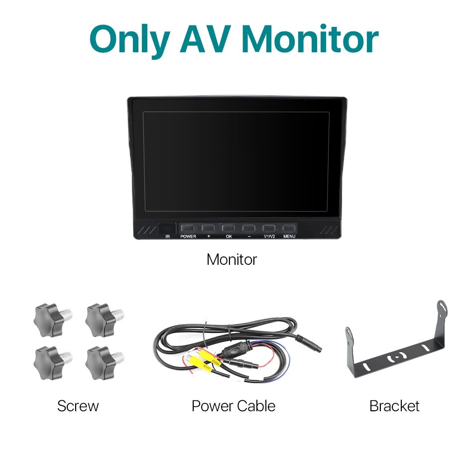 GreenYi AHD 7-дюймовый автомобильный IP66 водонепроницаемый IPS-монитор с 1920*1080 Starlight ночного видения спереди и заднего вида резервная камера заднего вида