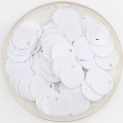 ПВХ блестки 800 шт, 10/15/20/25/30 мм Белый, 10mm 20g, white