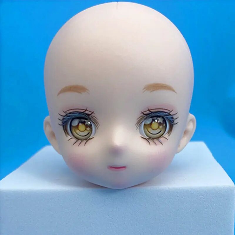 Фрадоо 28 см аниме голова куклы 1/6 с макияжем Yellow Eyes
