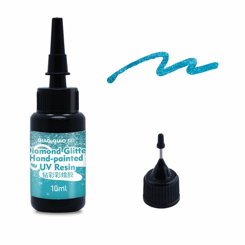 1 флакон клея для ручной росписи бусин-10 штук голубого цвета