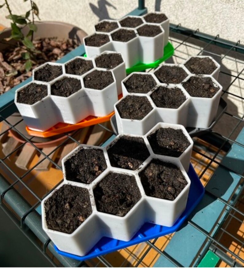 Кассеты для рассады CraftWood78, с подставкой, с съёмным дном, пластик, 6 ячеек