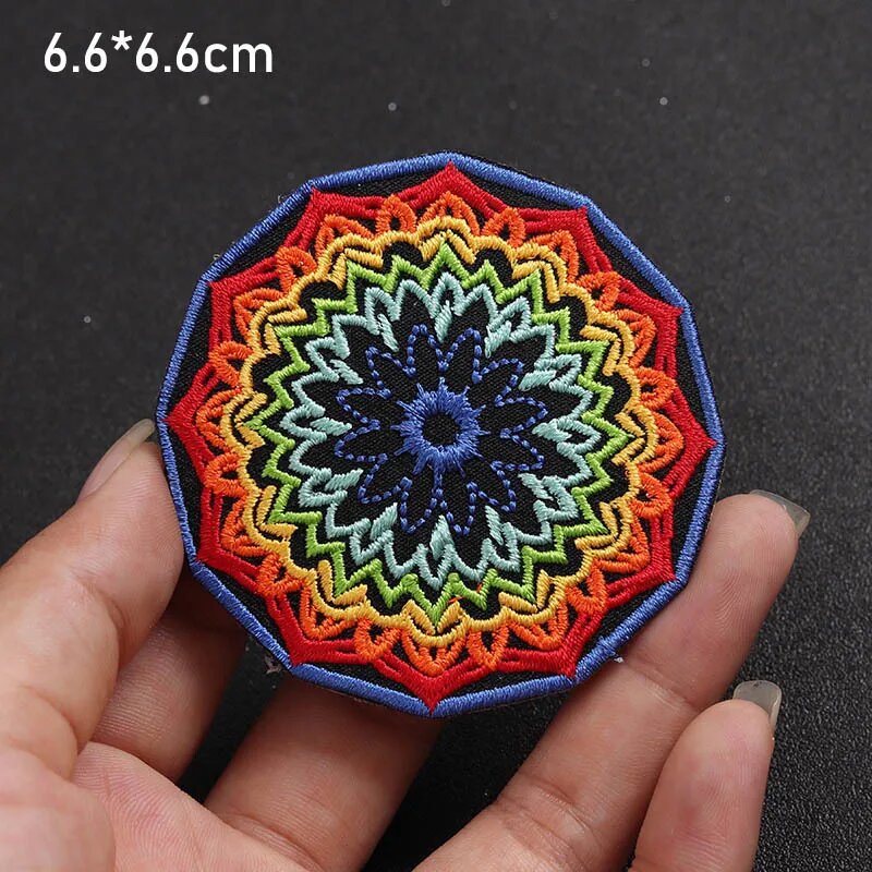 Круглая нашивка с пейзажем G-BT0097-27